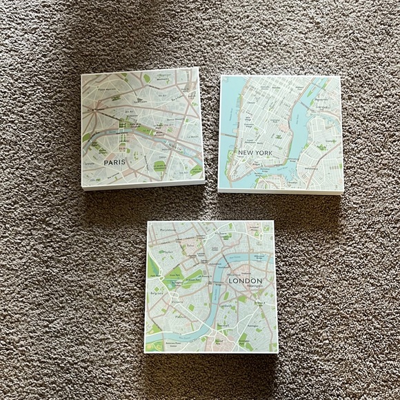 IKEA | Wall Decor | Ikea Bjornamo Set Of 3 Maps Wall Art | Poshmark